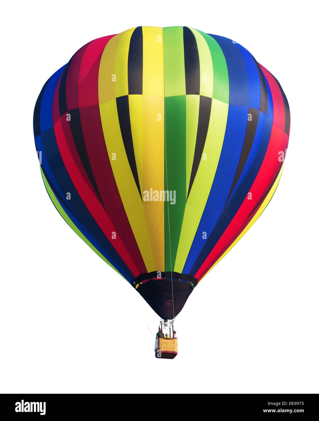 Colorful hot air balloon isolated on white background Stock Photo - Alamy