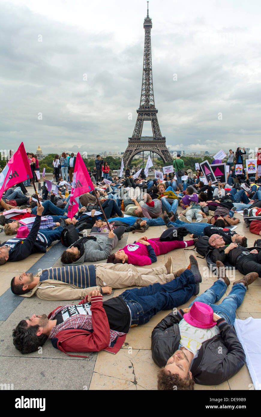 Paris, France. Several LGBTQ Groups (Acceptess-t) held an Anti ...