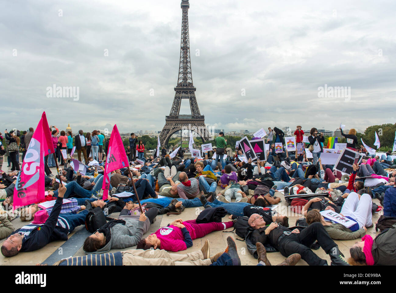 Paris, France. Several LGBTQ Protest Groups (Acceptess-t) held an Anti ...