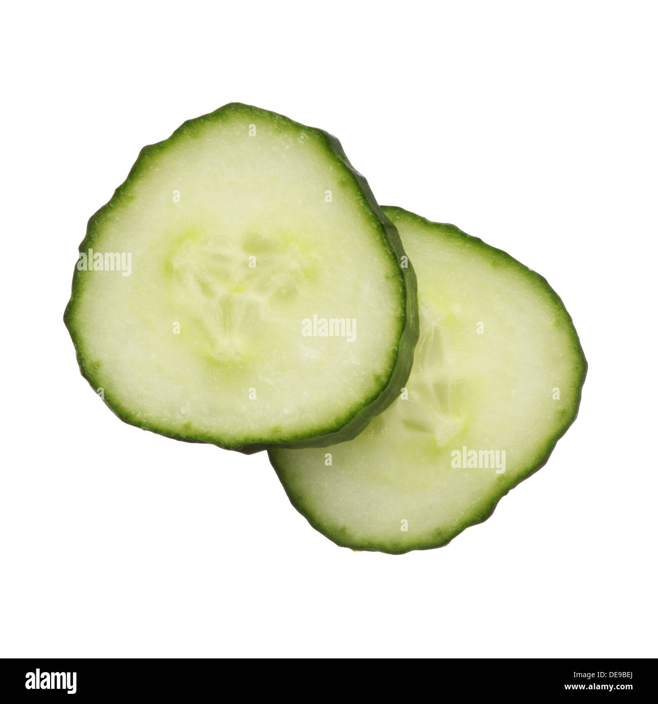 Fresh cut cucumber isolated on white background, close up Stock Photo ...