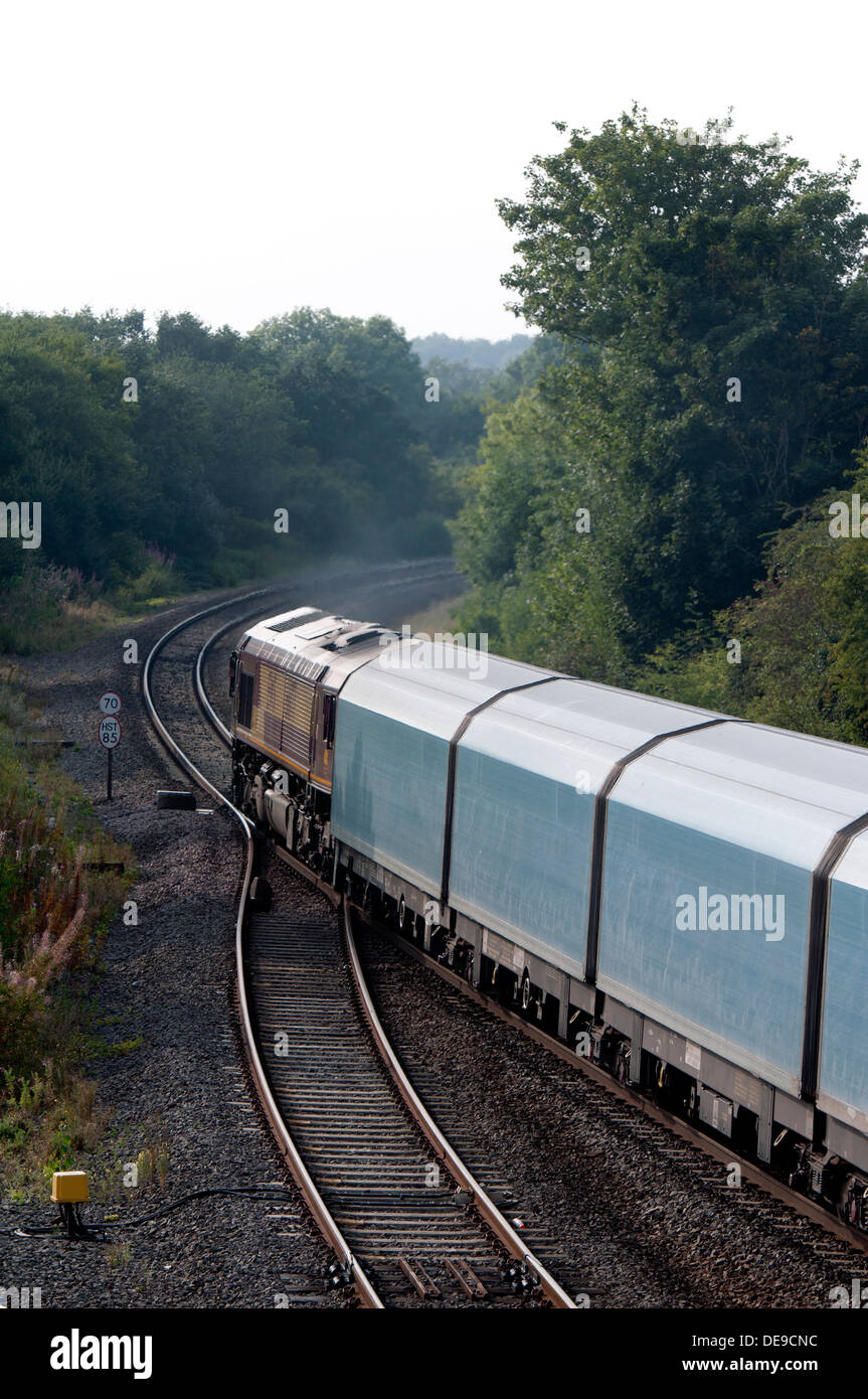 Car transporter train hi-res stock photography and images - Alamy