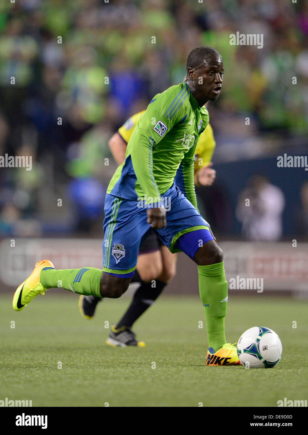 September 13, 2013. Seattle Sounders FC forward Eddie Johnson #7 in ...