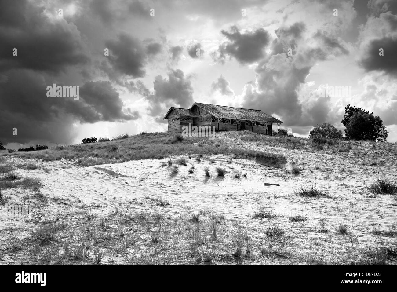The storm, old house Stock Photo - Alamy