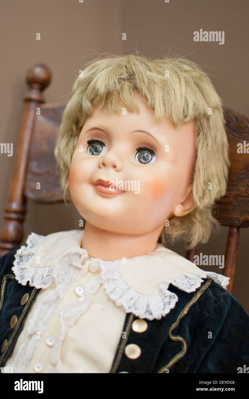 Antique child's doll in the Lincoln County Museum, Davenport ...