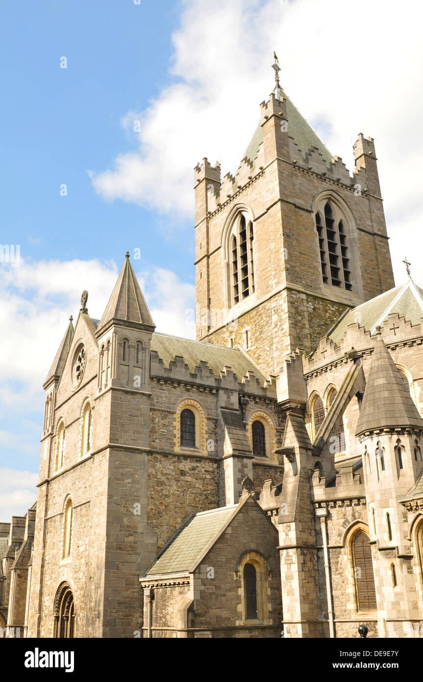 Architectural detail of medieval cathedral in Dublin, Ireland Stock ...