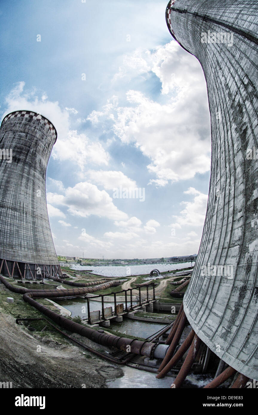 architectural details with views of the power station Stock Photo - Alamy