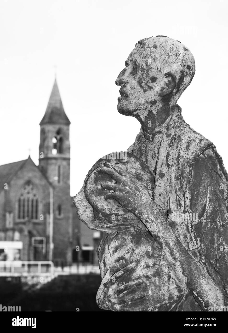 Detail of the Great Famine of Ireland statues in Dublin Stock Photo - Alamy