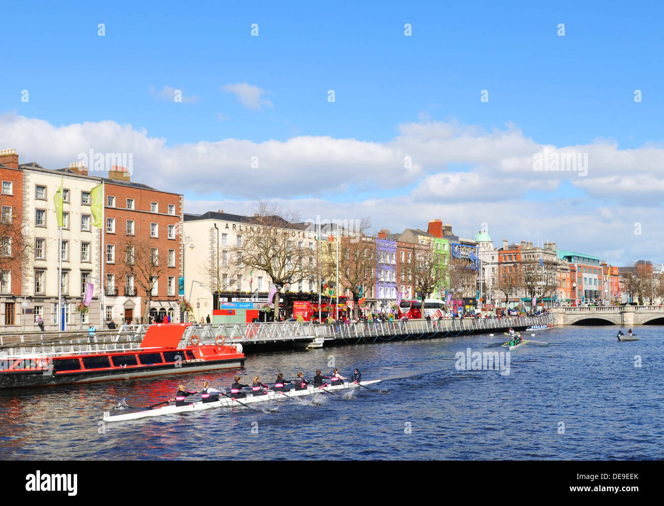 View of Dublin quays along the river Liffey Stock Photo - Alamy