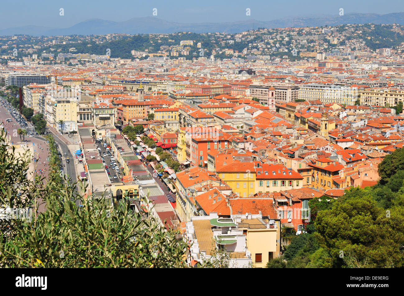 Roofs and buildings of the old town of nice france hi-res stock ...