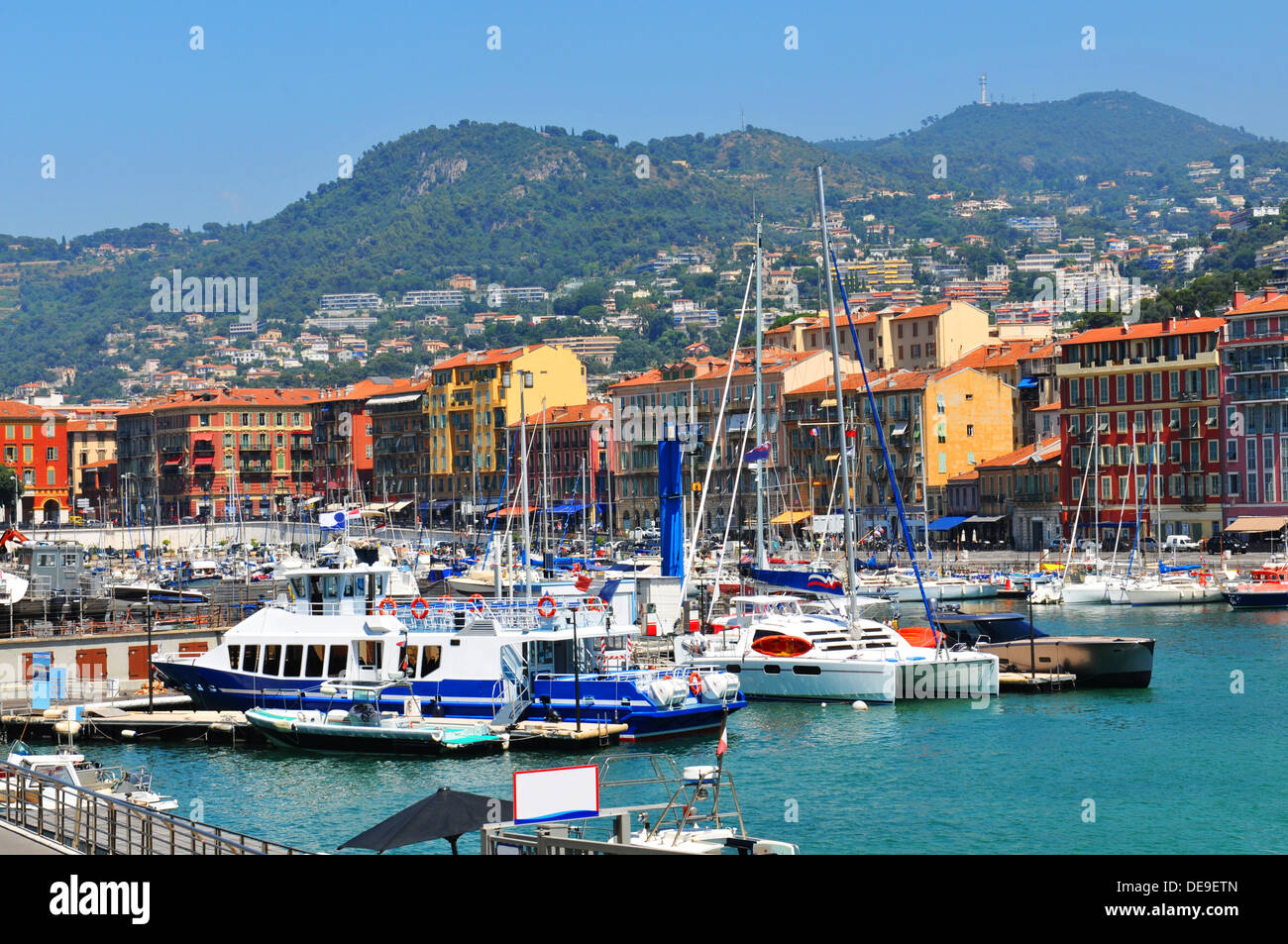 Panoramic view of port in Nice, France Stock Photo - Alamy