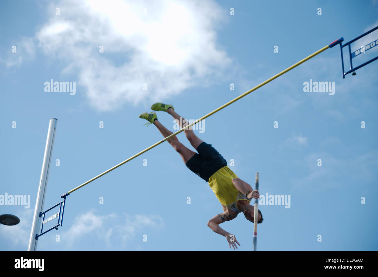 Gateshead, UK, 14 September 2013. Rens Blom of the Netherlands vaulting ...