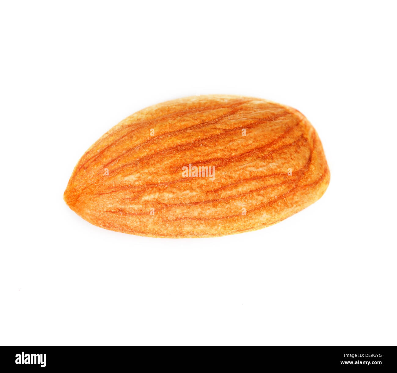 one almond isolated on a white background Stock Photo - Alamy