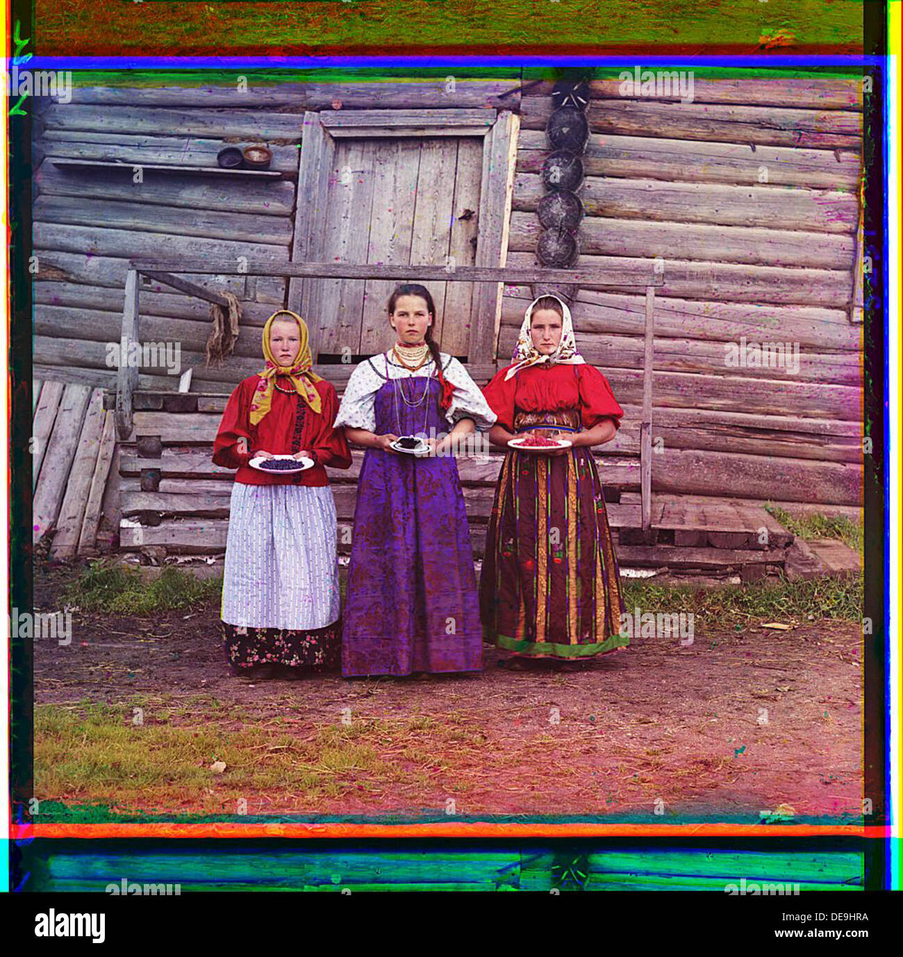 This photograph from the Russian Empire shows peasant girls dressed in ...
