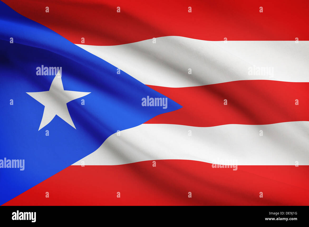 Puerto-Rican flag blowing in the wind. Part of a series Stock Photo - Alamy