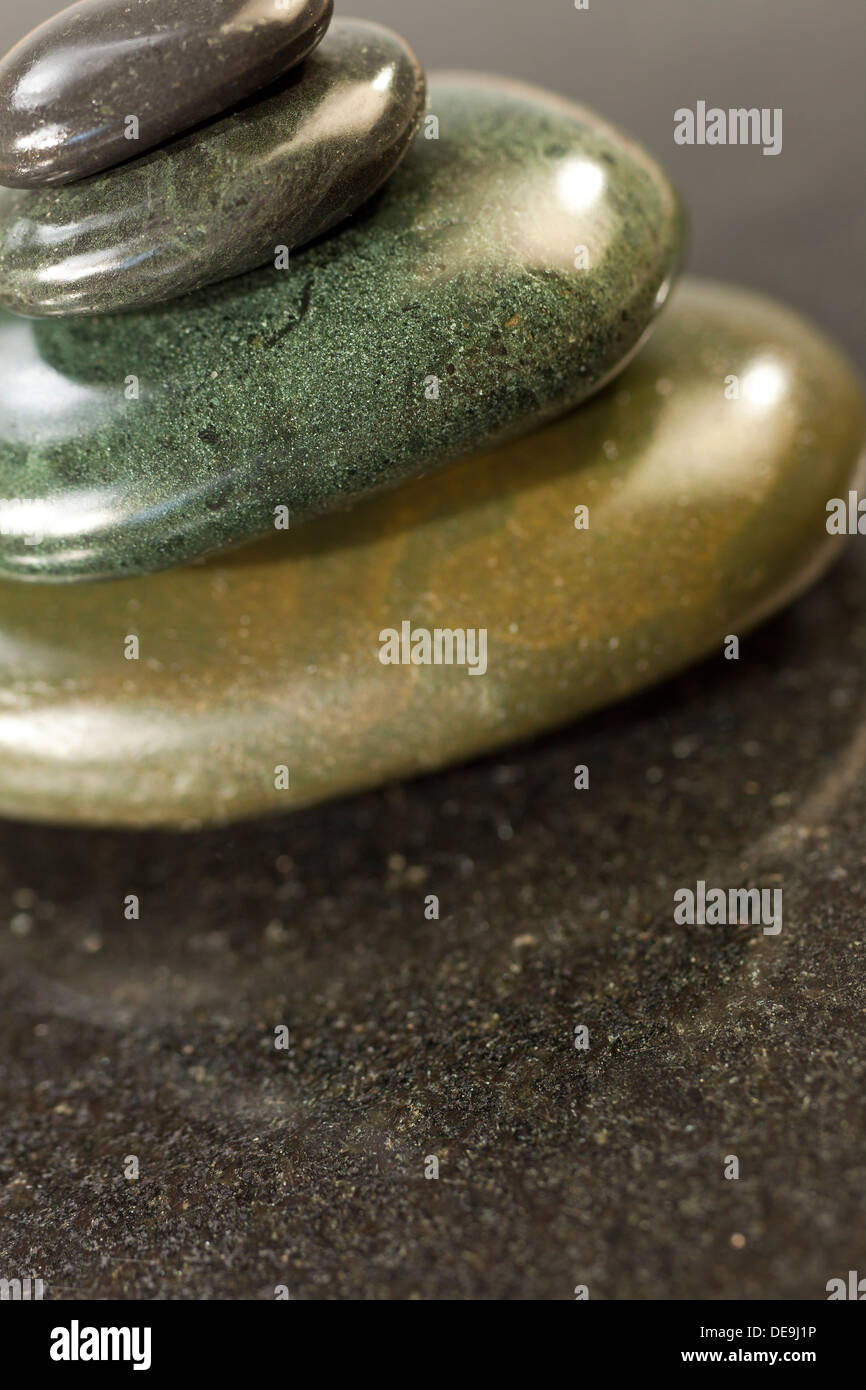 Pile of Spa Massage Hot Stones Stock Photo - Alamy