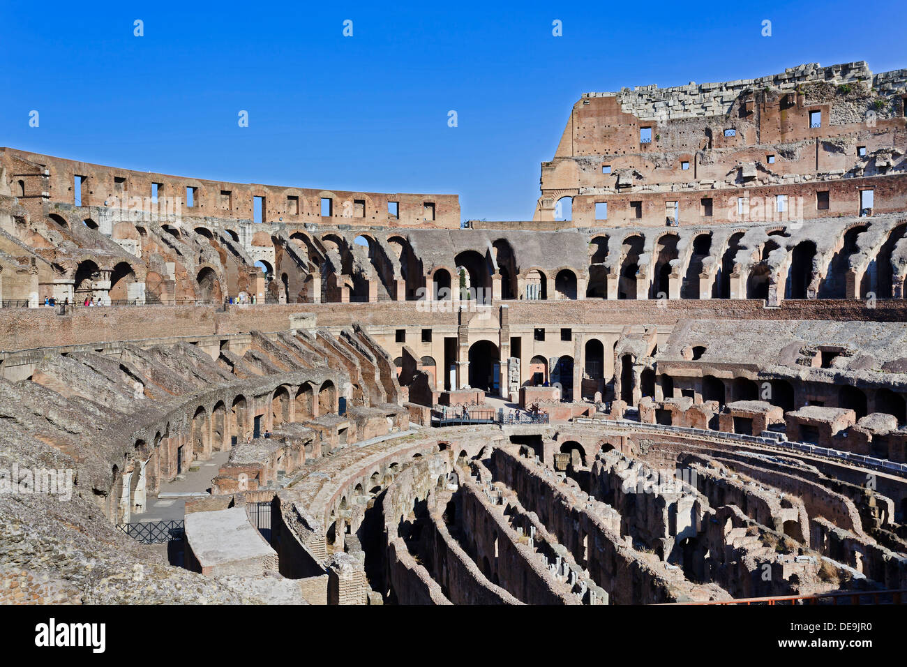 Italy ROme Coliseum landmark day time inside view on ruins and its ...
