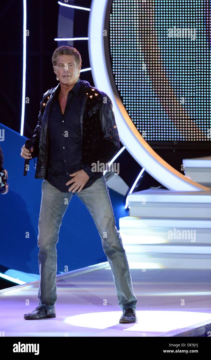 Berlin, Germany. 13th Sep, 2013. American actor David Hasselhoff takes ...