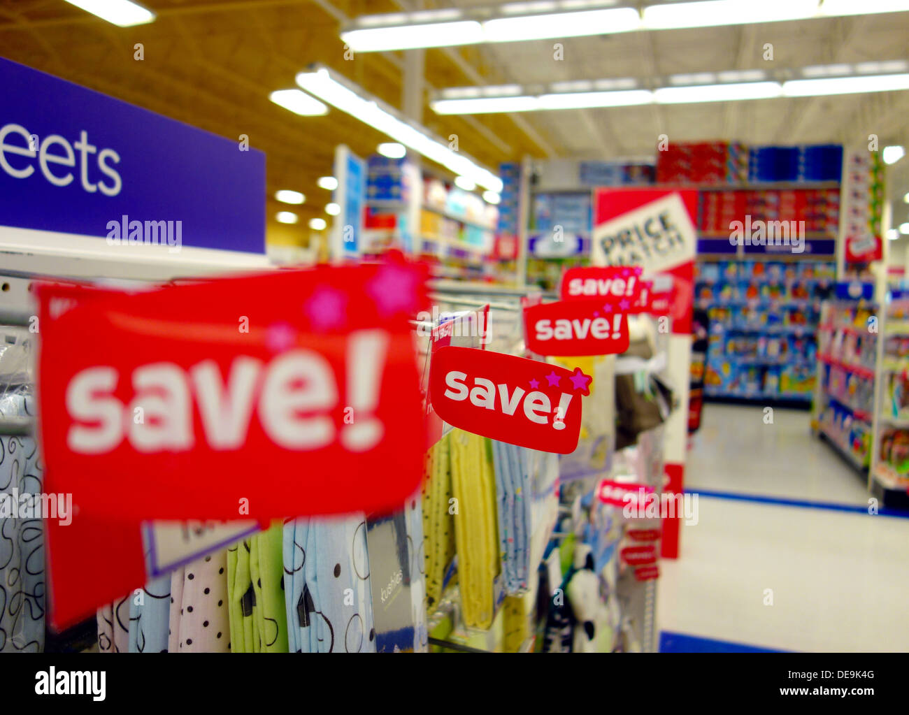 Save tags in a toys store in Canada Stock Photo - Alamy