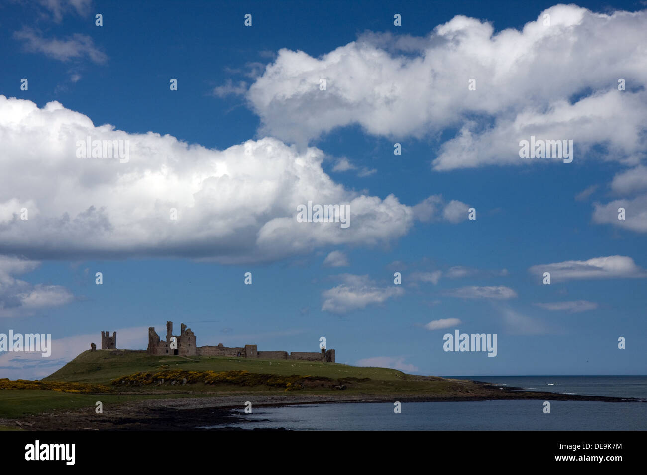 Dunstanburgh castle, Northumberland, England UK Stock Photo - Alamy