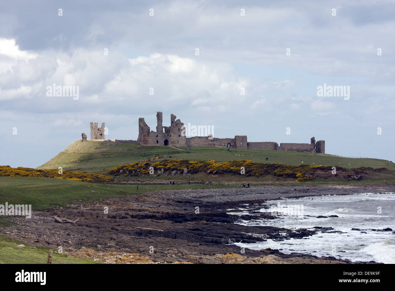 Dunstanburgh castle, Northumberland, England, UK Stock Photo - Alamy