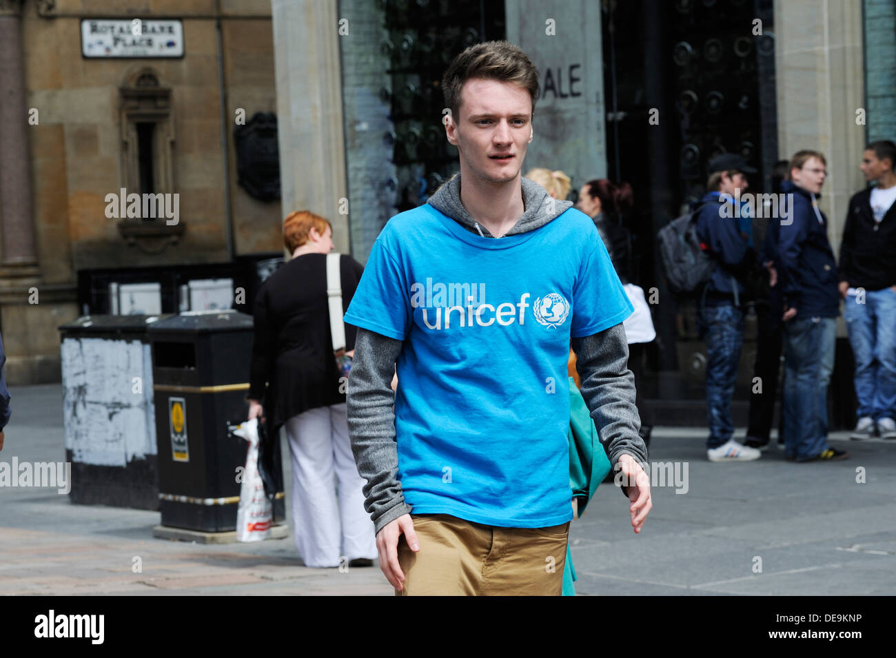 Chuggers or charity muggers in Glasgow Stock Photo - Alamy