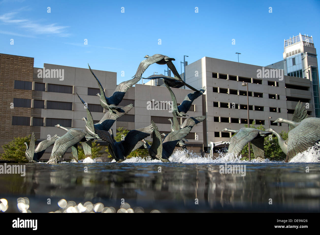 Bronze goose sculpture in omaha hi-res stock photography and images - Alamy