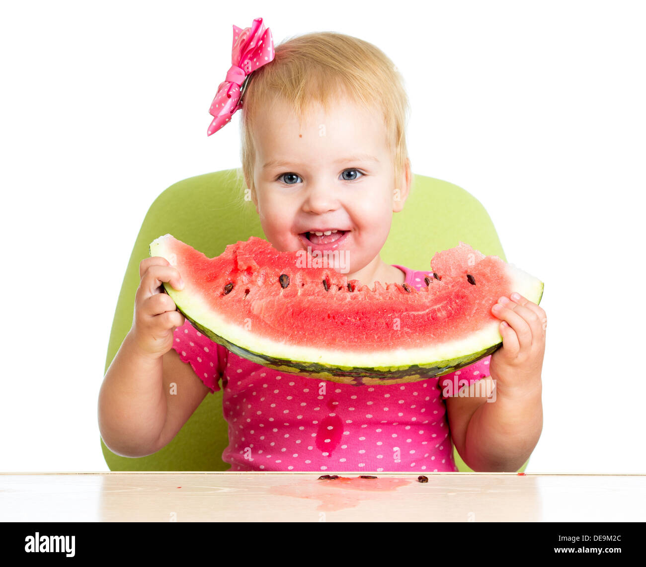 kid eating watermelon Stock Photo - Alamy