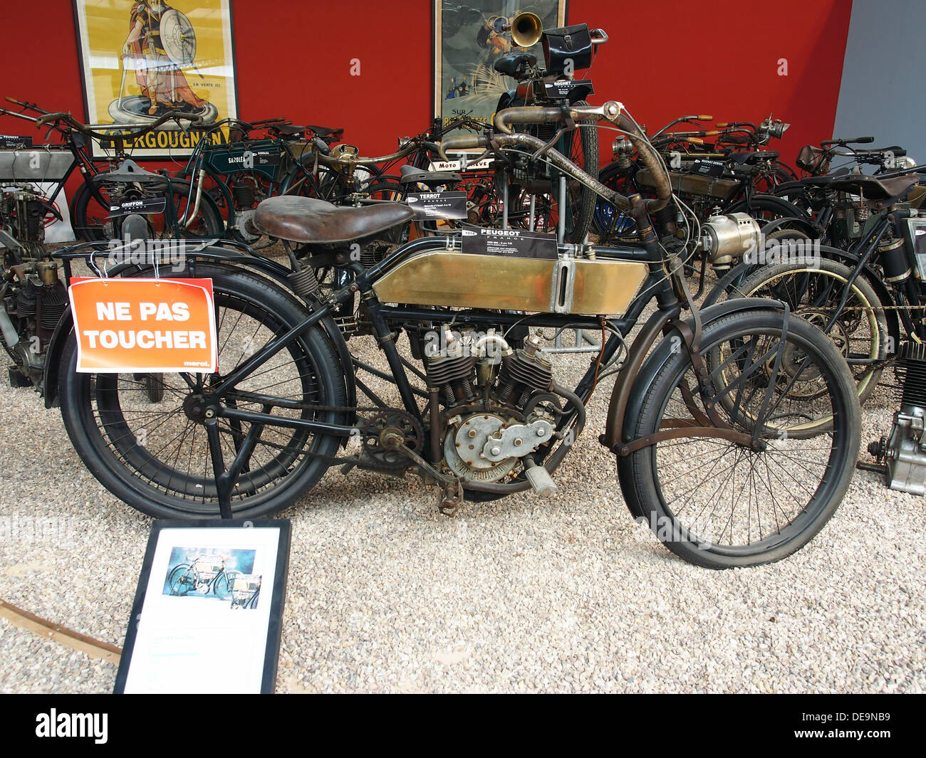 The 1914 Peugeot 350 MC 3.5cv is a vintage motorcycle displayed at the ...