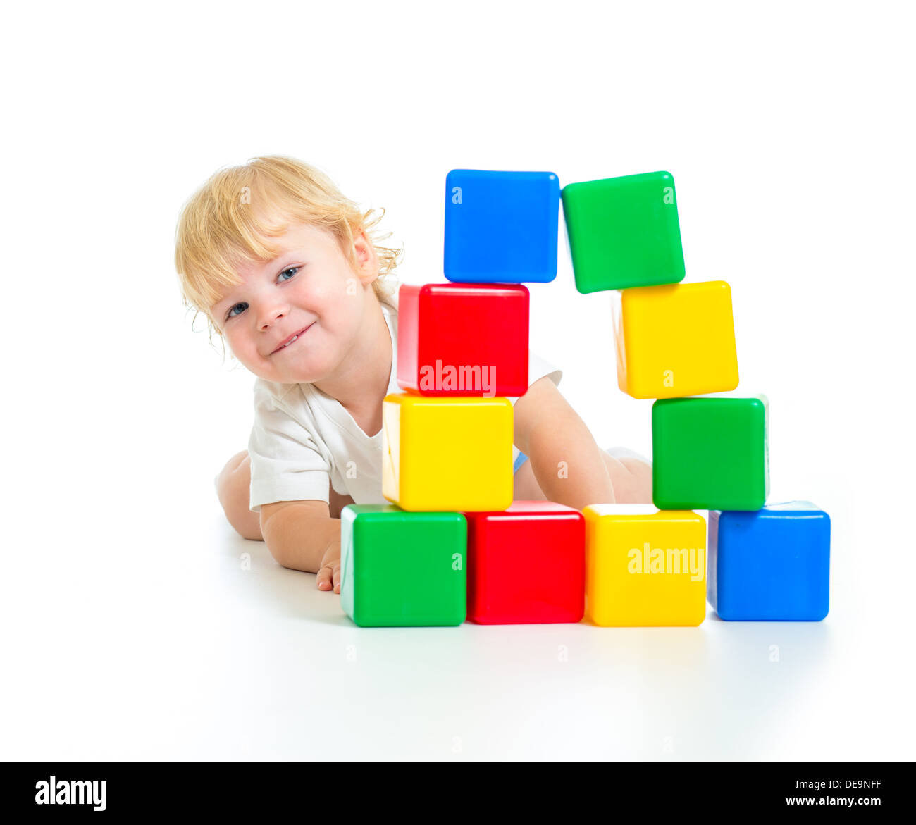 baby boy playing with building blocks Stock Photo - Alamy
