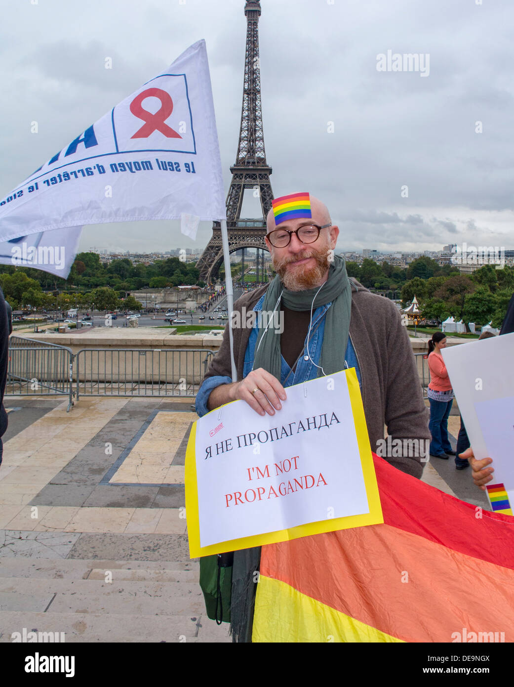 Paris, France. Several LGBTQ Groups (AIDES) held a Protest against ...