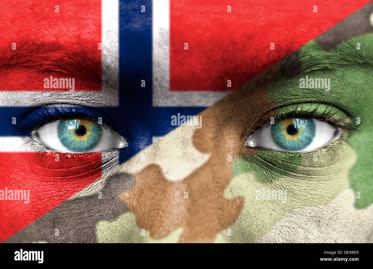 Norway face paint hi-res stock photography and images - Alamy