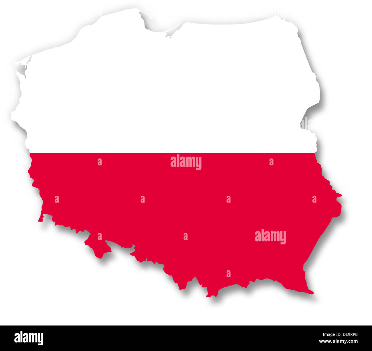 Map and flag of Poland Stock Photo - Alamy