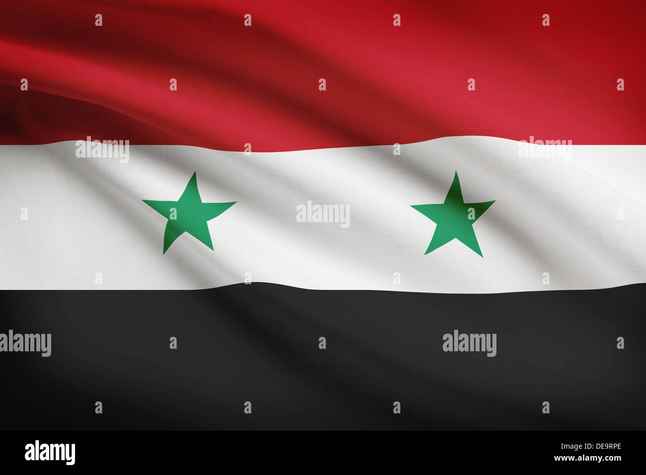 Syrian flag blowing in the wind. Part of a series Stock Photo - Alamy
