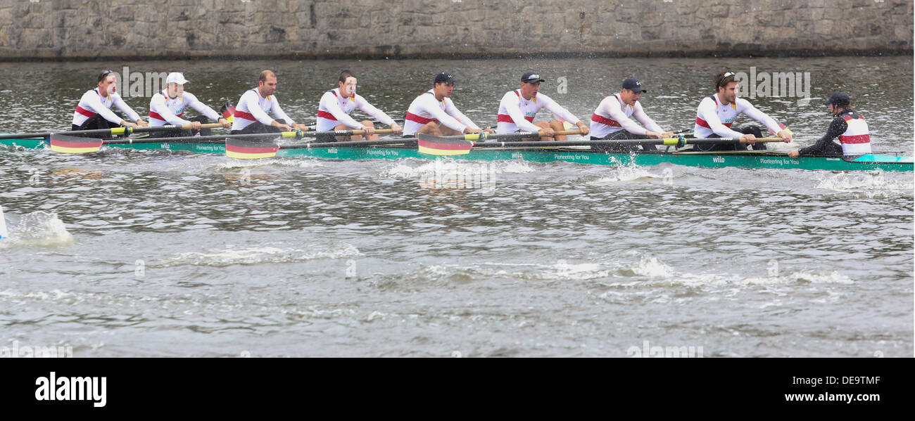 Hamburg, Germany. 14th Sep, 2013. Germany's eight-man team Maximilian ...