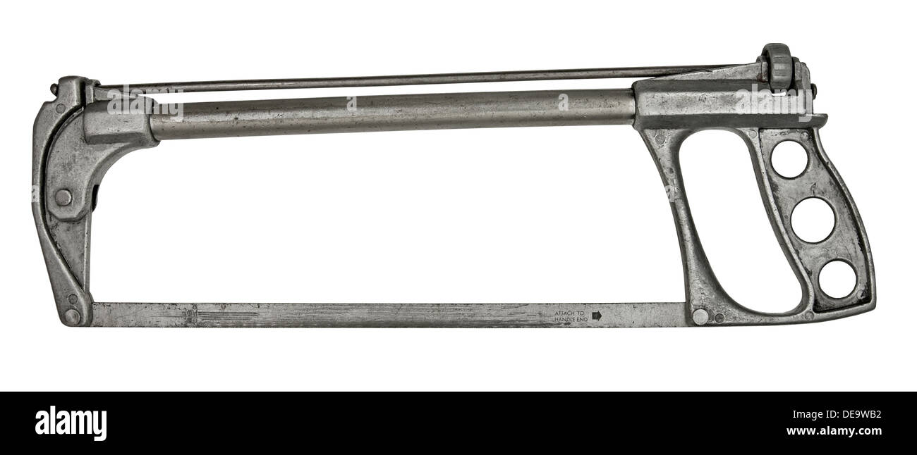 vintage hack saw isolated over white background, clipping path Stock ...