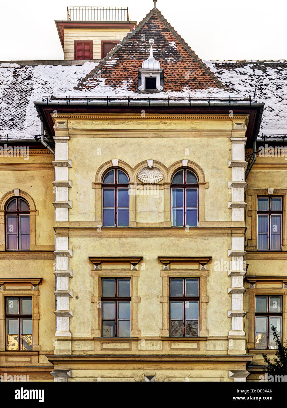Old style building facade Stock Photo - Alamy