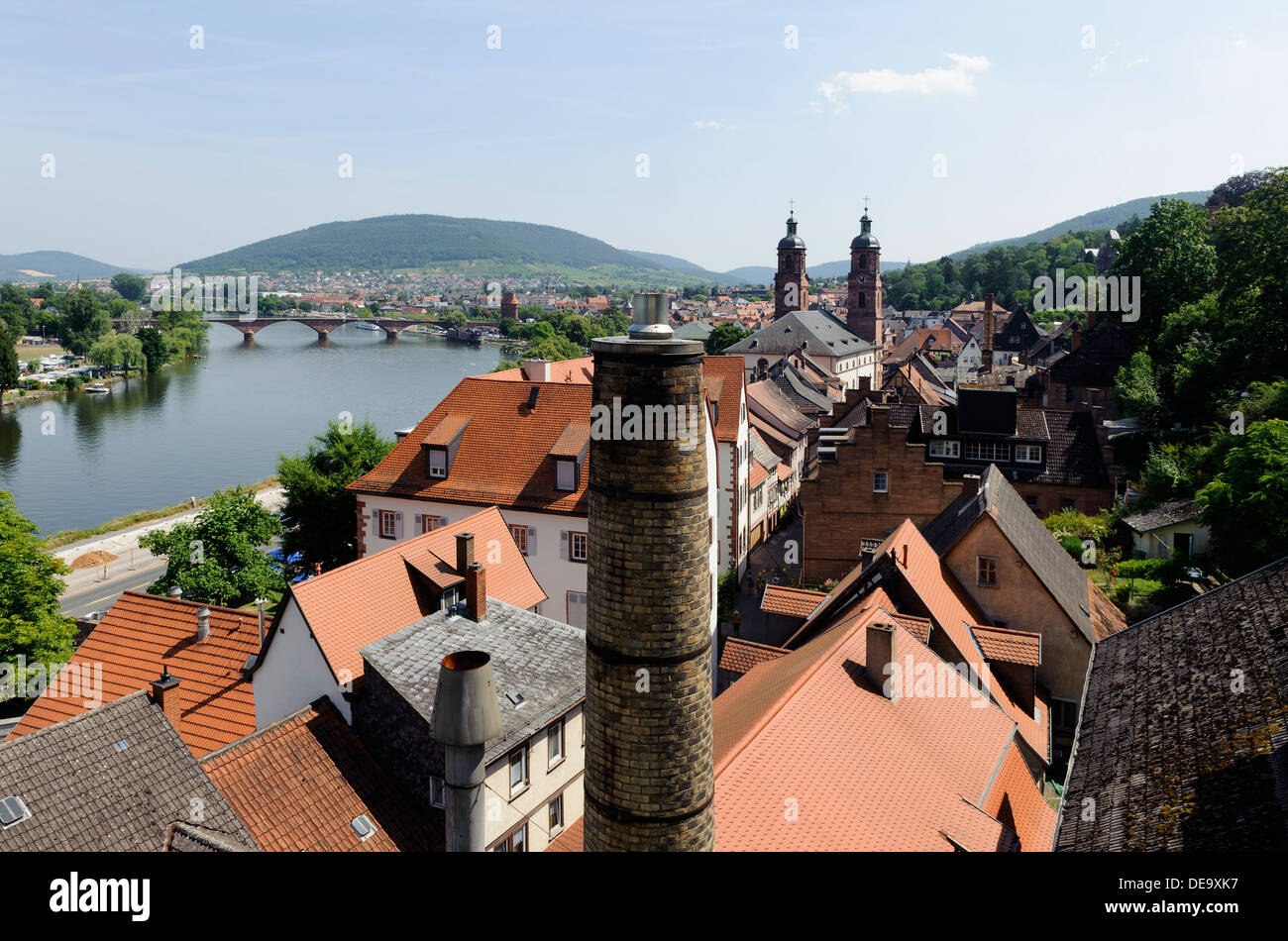 Historic City and river Main in Miltenberg in Lower Franconia, Bavaria ...