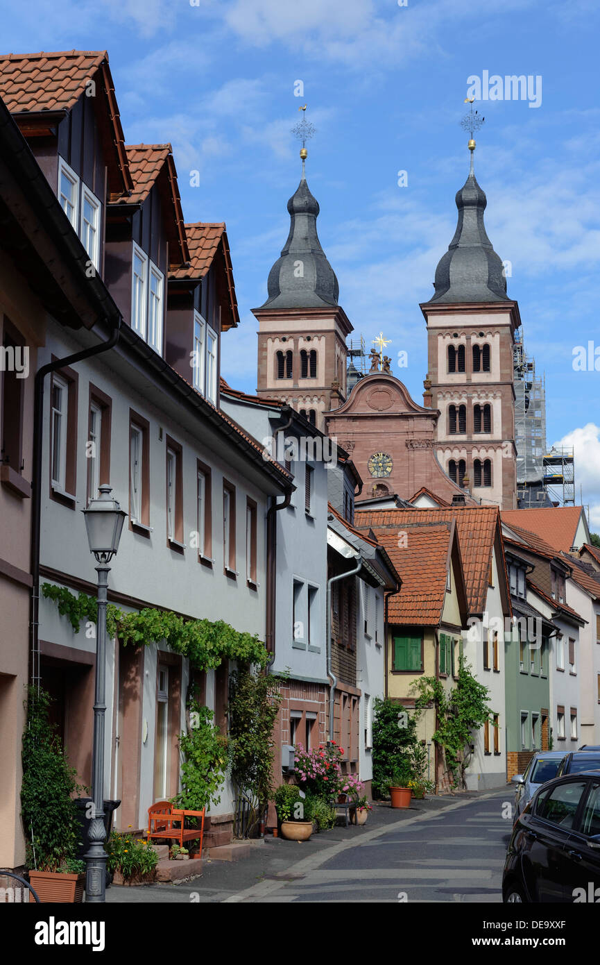 abbey church in Amorbach, Forest of Odes, Bavaria, Germany Stock Photo ...