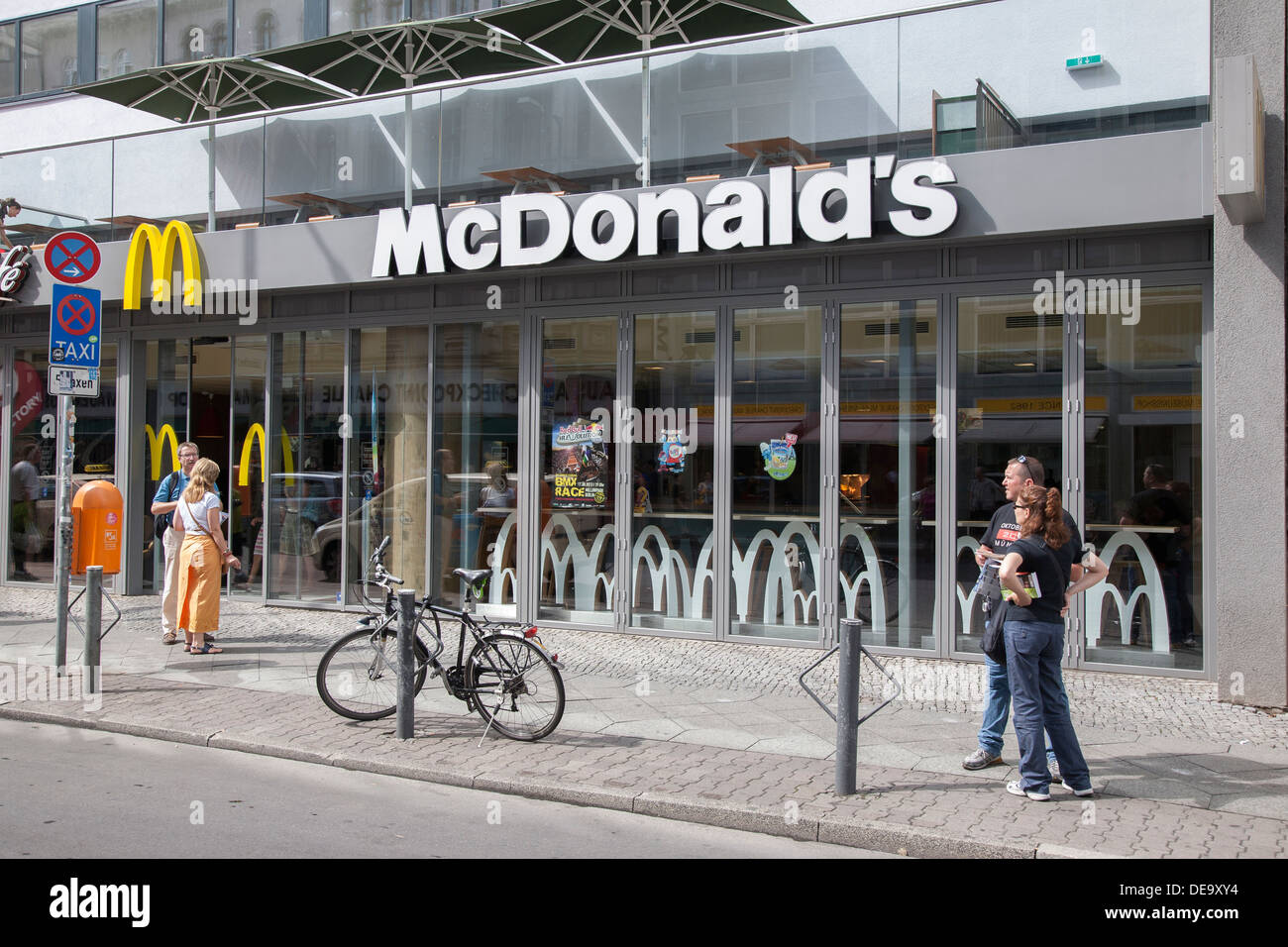 McDonalds Restaurant, Checkpoint Charlie; Berlin; Germany Stock Photo ...