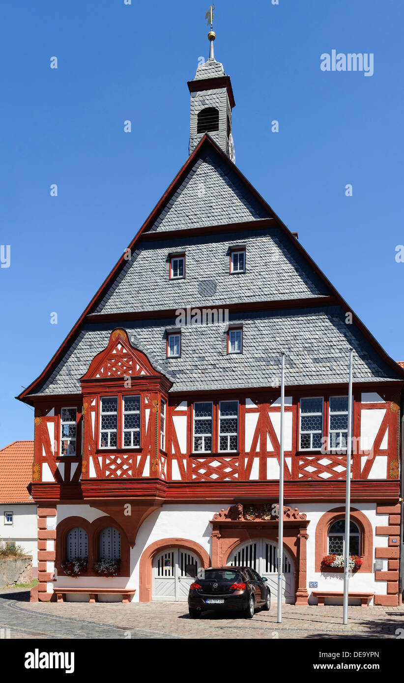Town Hall = Buergerhaus (built 1600) in Woerth on Main, Bavaria ...