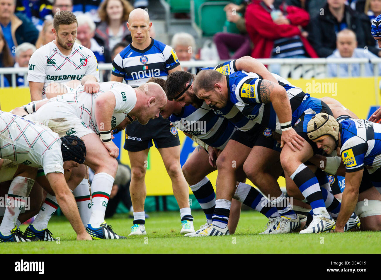 BATH, UK - Saturday 14th September 2013. Action from the Aviva ...