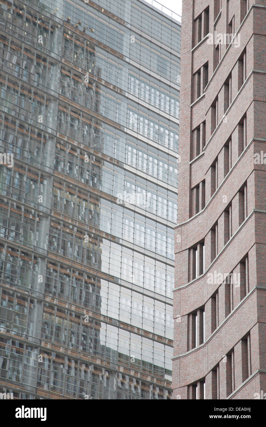 Office Building Facade in Potsdamer Platz Square, Berlin; Germany Stock ...