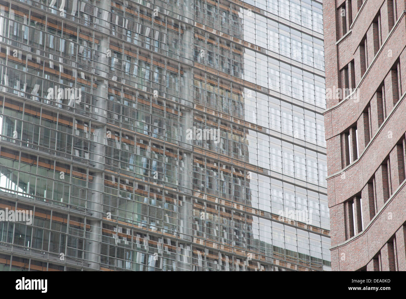 Office Building Facade in Potsdamer Platz Square, Berlin; Germany Stock ...