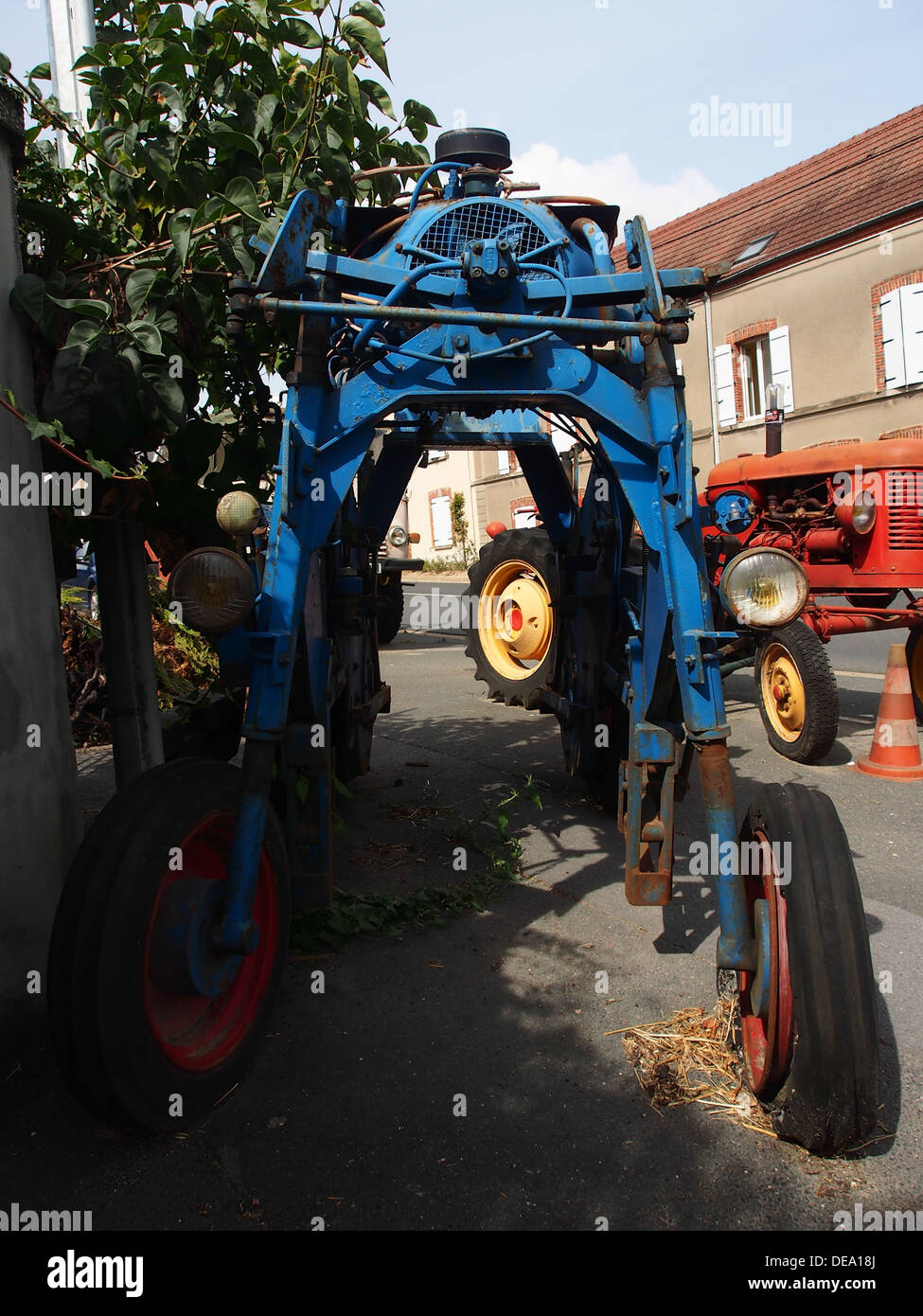 The grape-vine tractor is a specialized farming vehicle used for ...