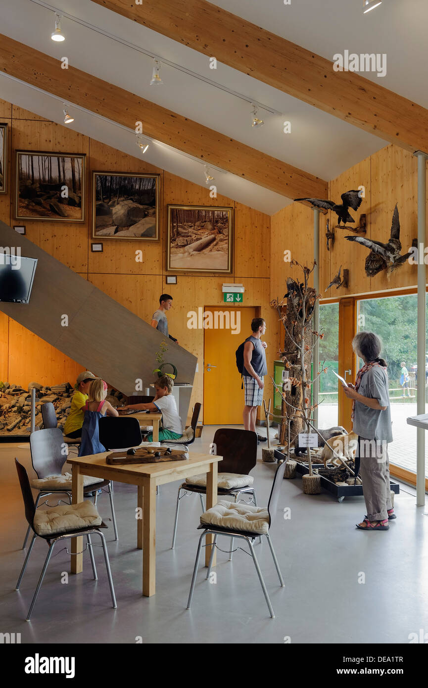 Visitor Centre at Felsenmeer (Sea of rocks) near Lautertal-Reichenbach ...