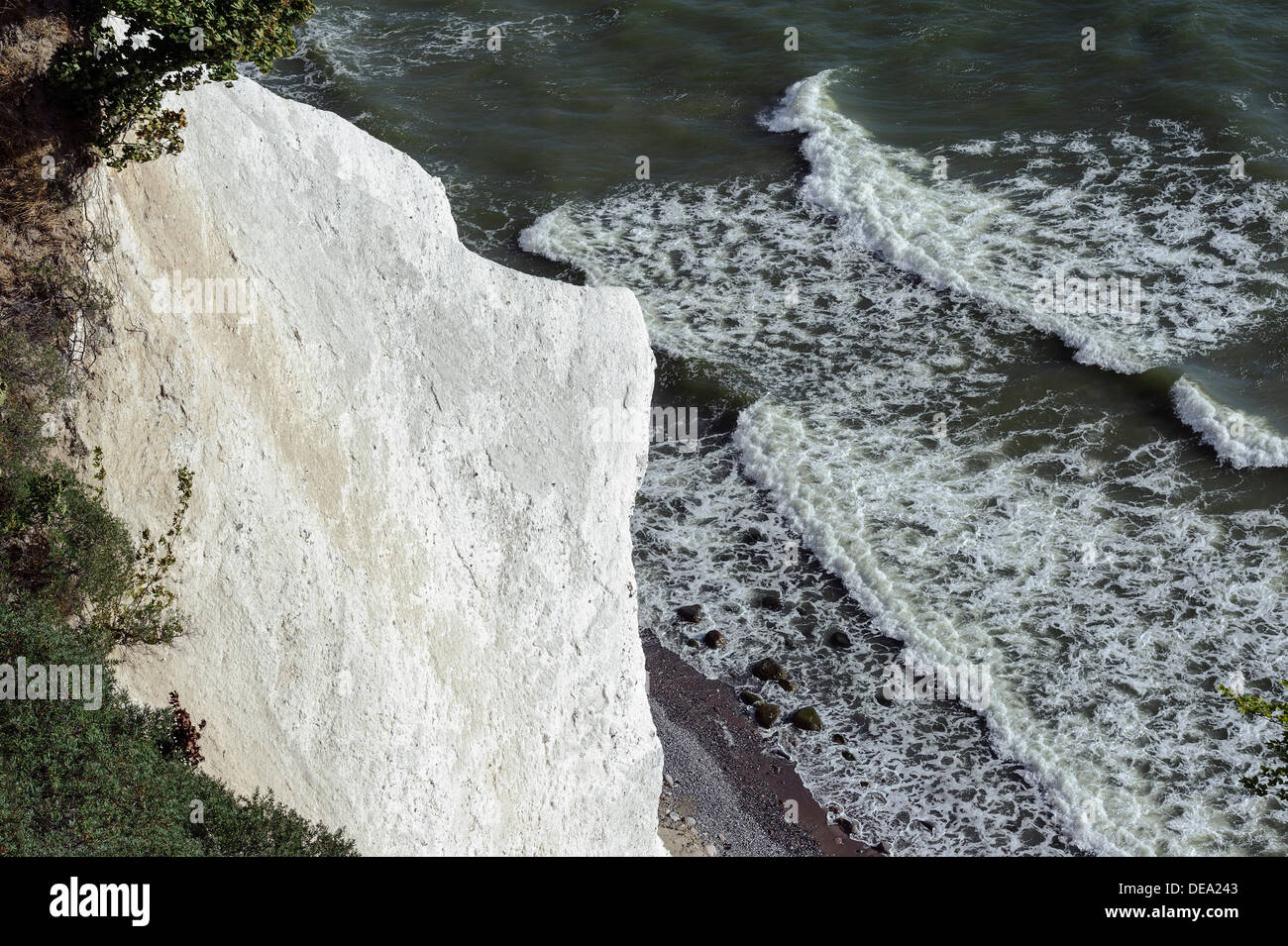 Chalk coast in National Park Jasmund, Isle of Rügen, Mecklenburg ...