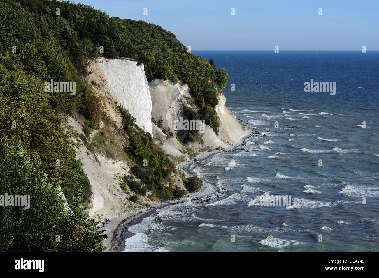 Chalk coast in National Park Jasmund, Isle of Rügen, Mecklenburg ...