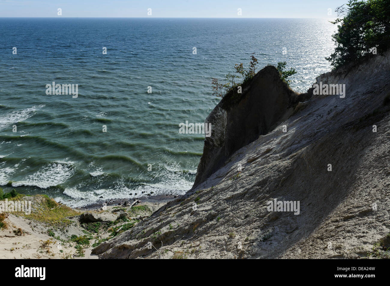 Chalk coast in National Park Jasmund, Isle of Rügen, Mecklenburg ...