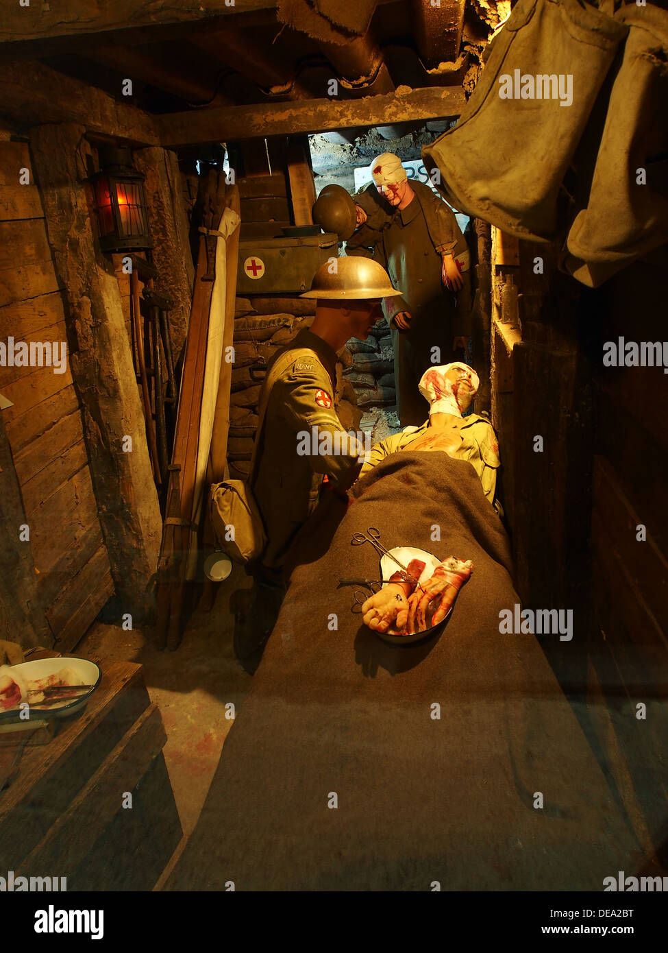 The 'In the Trenches' exhibit at the Somme 1916 Museum d'Albert ...