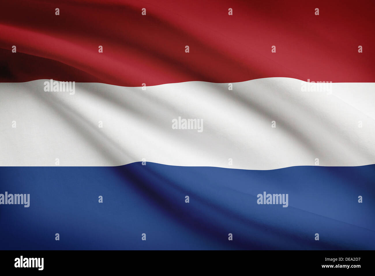 Dutch flag blowing in the wind. Part of a series Stock Photo - Alamy